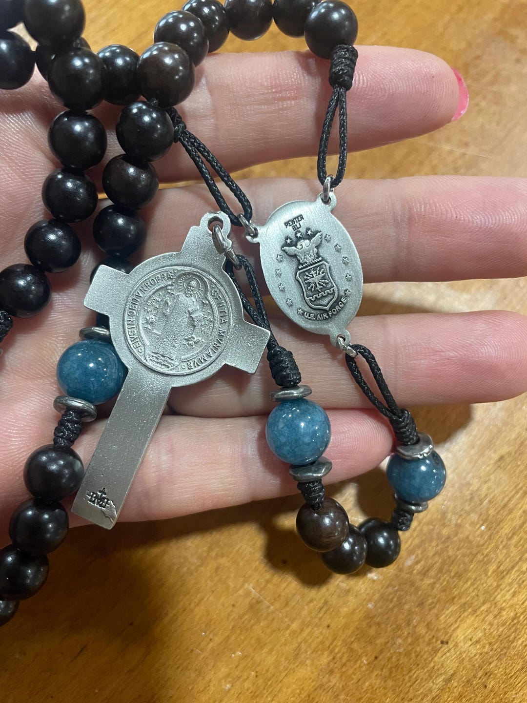 Rosary With Air Force Saint Michael Centerpiece - Etsy