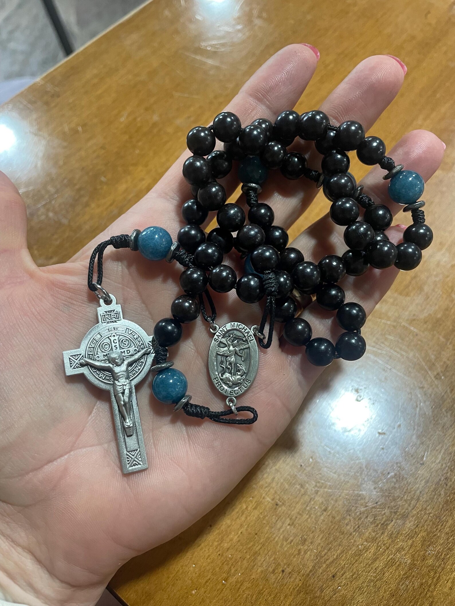 Rosary With Air Force Saint Michael Centerpiece - Etsy