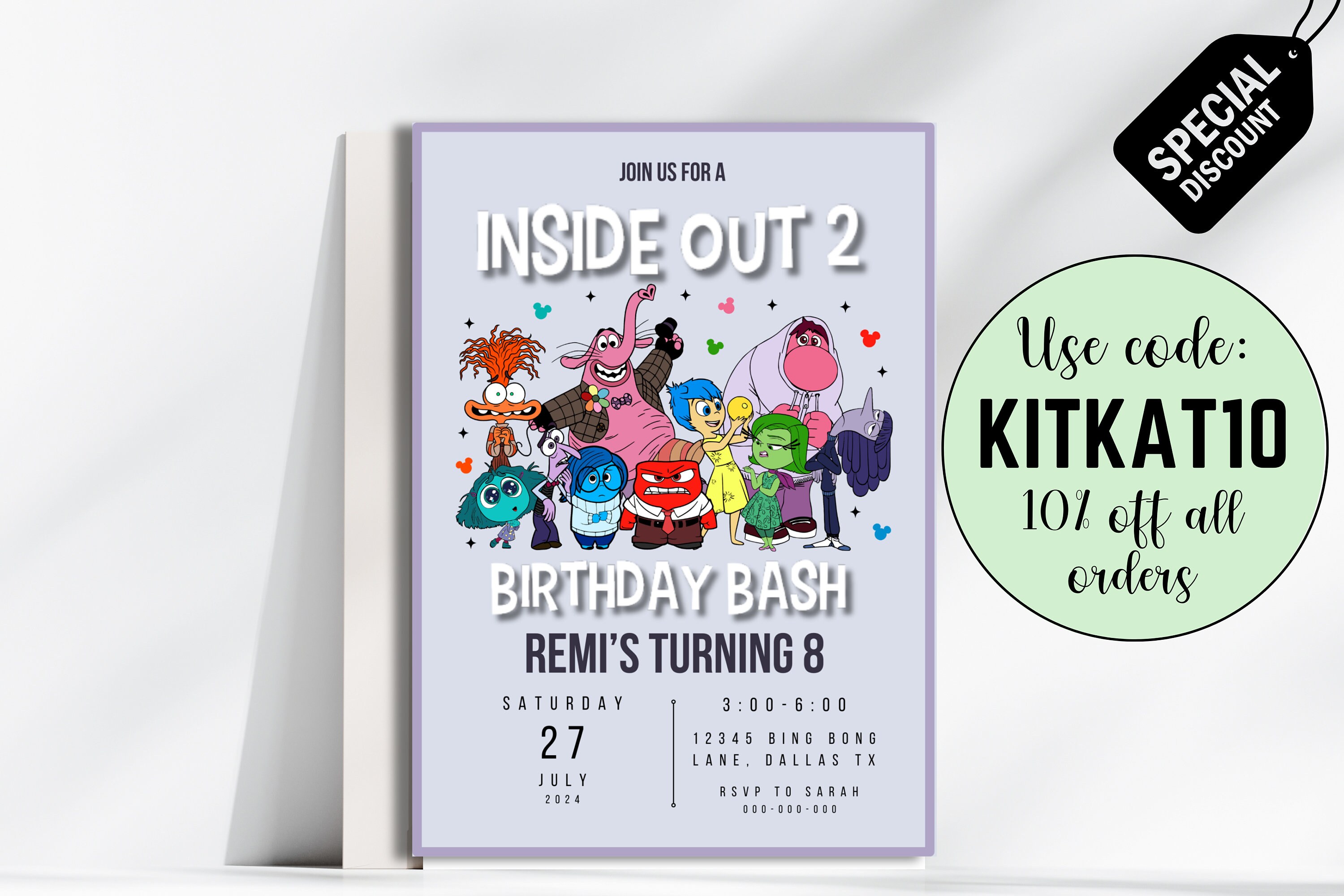 Inside Out 2 Birthday Invitation | Digital Download | Customizable ...