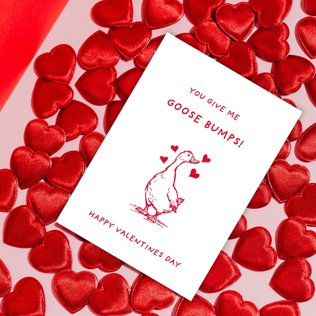 Cute Valentines Card Printable Goose Bumps New Couples Card for Him or ...