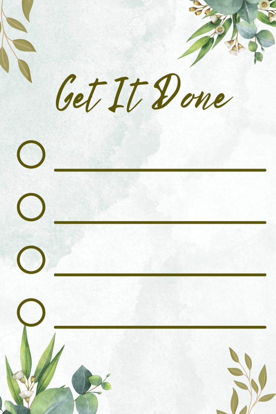 A Template to Help Organize Your to-do List With a Relaxing, Greenery ...
