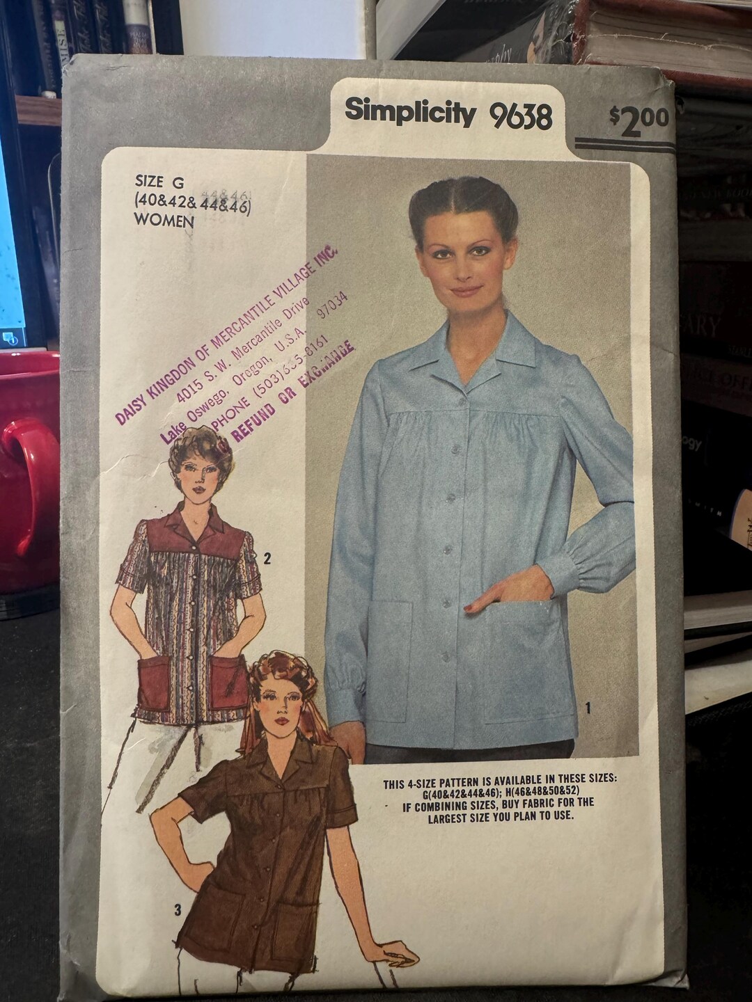 1980's Simplicity Pattern 9638 - Women's Smock - Sz 40-46 - Uncut FF - Etsy