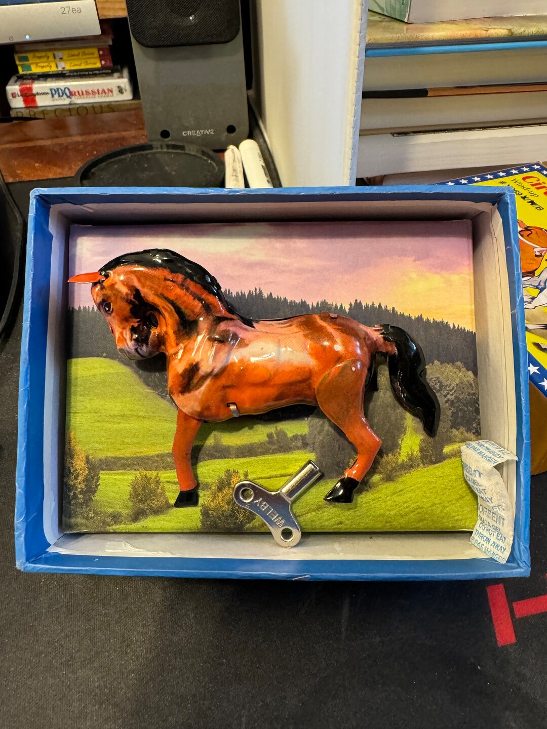 Vintage Wind-up Circus Horse Tin Toy Collectibles - Etsy