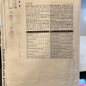 Vogue Patterns 2322 - Original 1943 Design - Misses' Dress & Belt Size ...