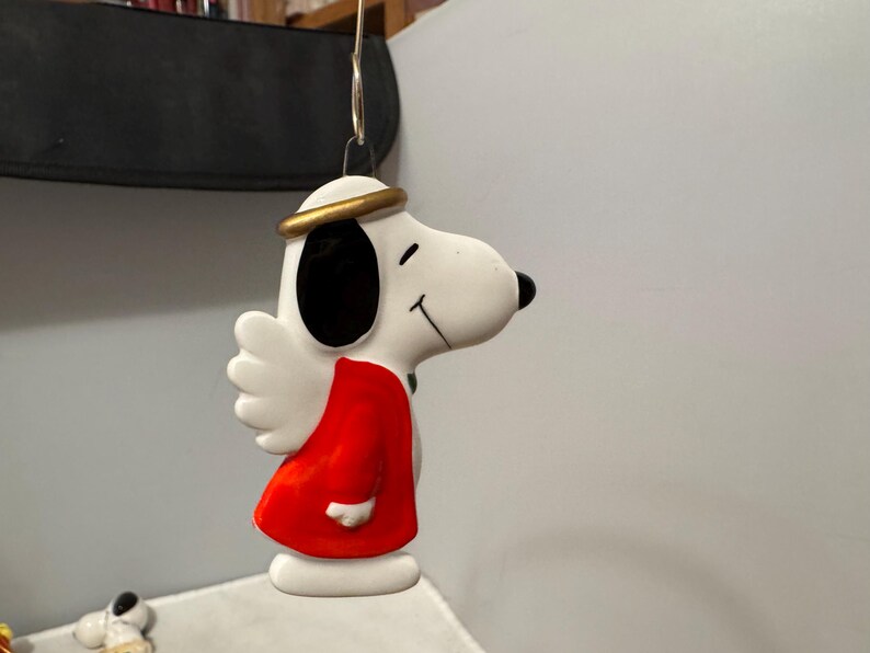 1958 Vintage Snoopy Angel Praying Flat Porcelain Christmas Ornament - Etsy