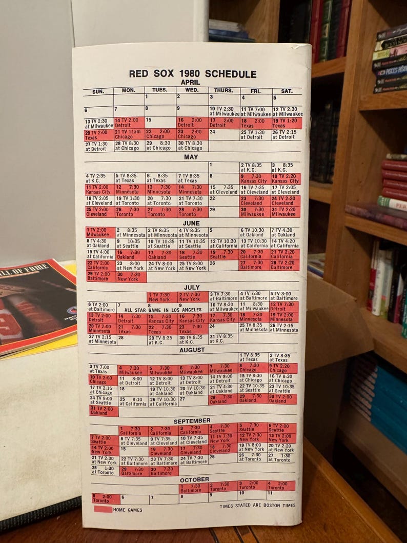 Boston Red Sox 1980 Media Guide - Etsy