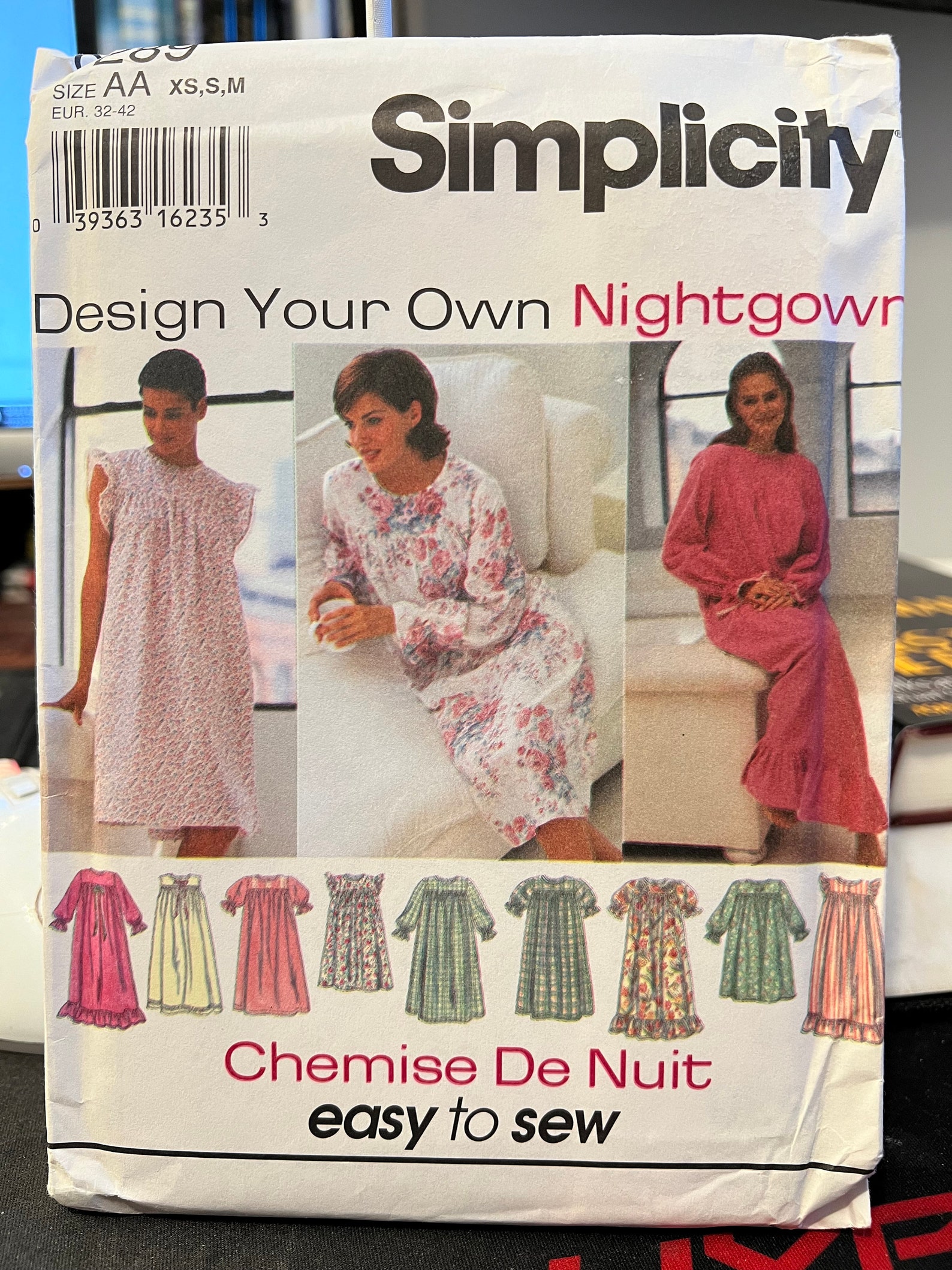 Simplicity Patterns 9289 Misses' Nightgown Size AA XS,S,M - Etsy