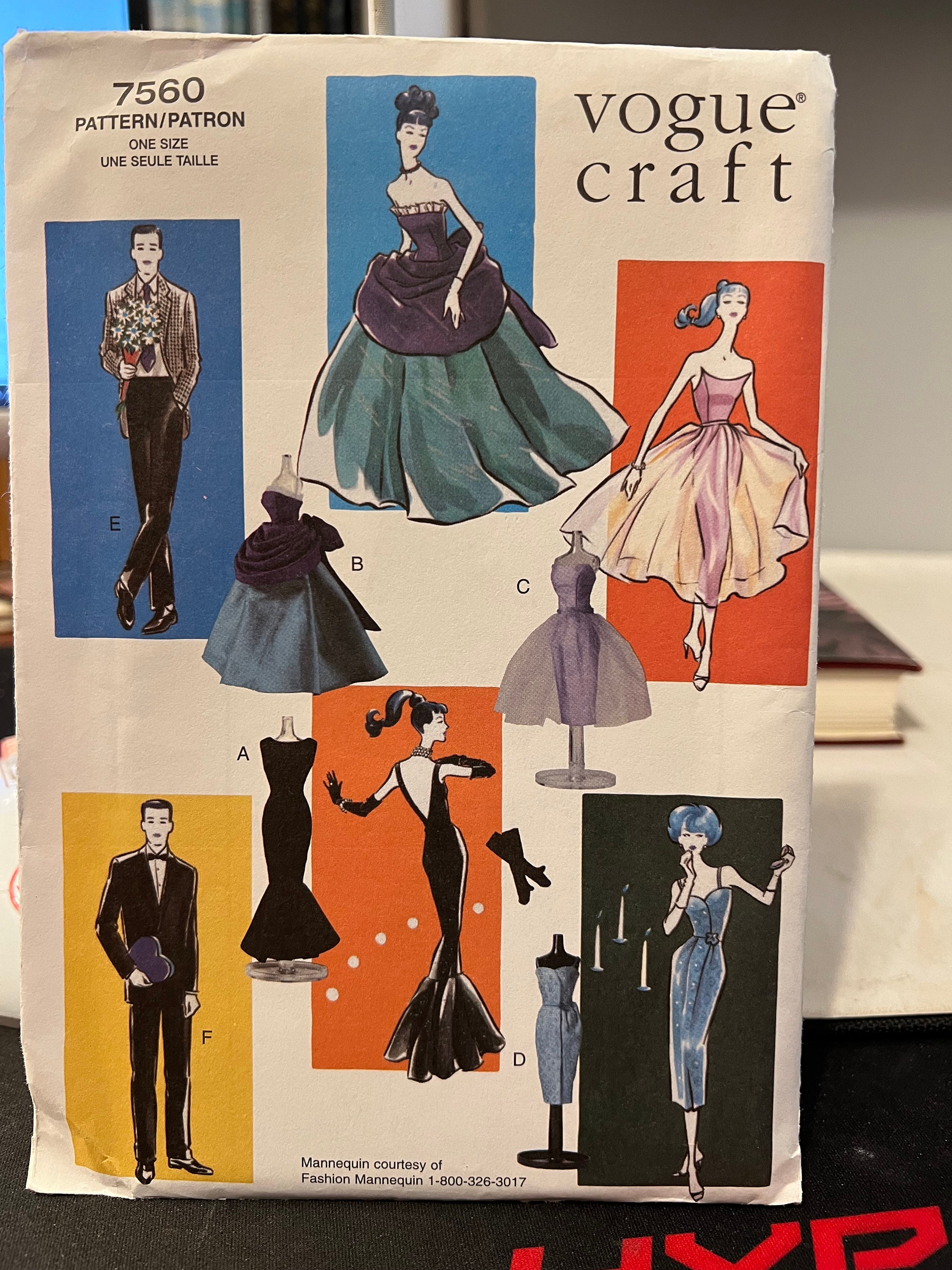 Vogue Craft 7560 - Vintage Fashion Doll Clothes 11 1/2" - Etsy