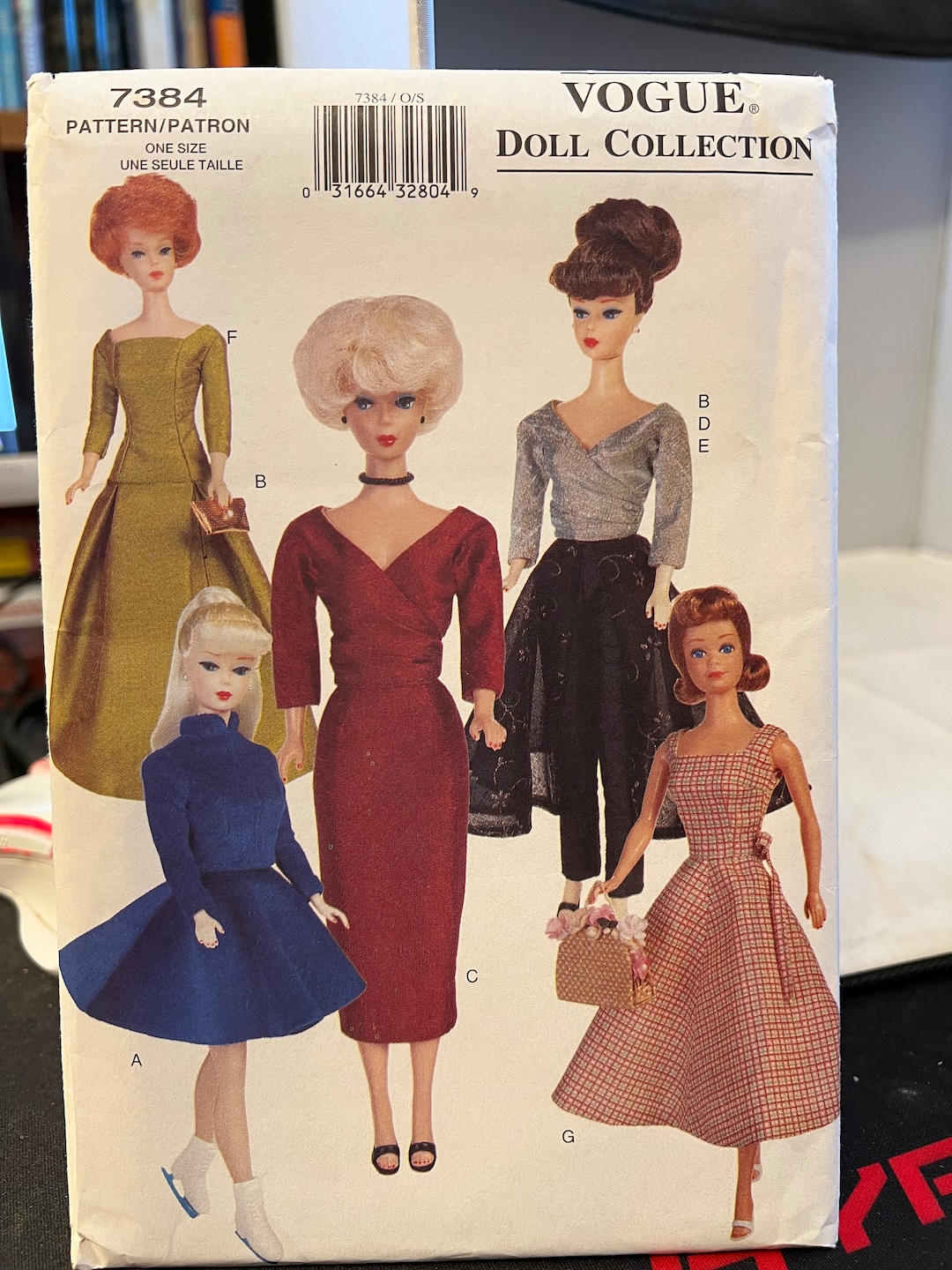 Vogue Doll Collection Patterns 7384 - Vintage Doll Clothes - Circa 1955 ...