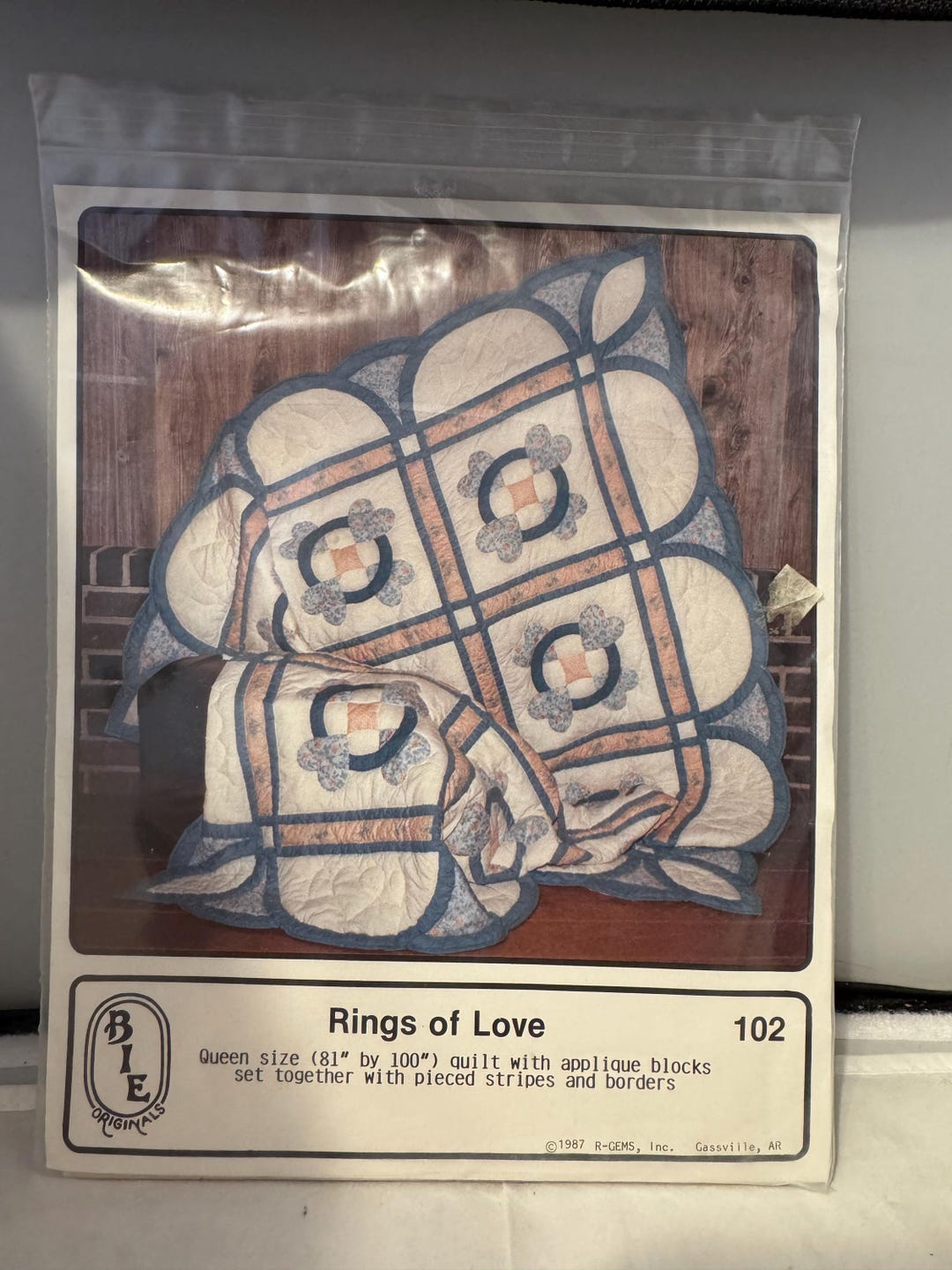 Rings of Love Quilt Pattern - Queen Size 81" X 100" Quilt With Applique ...