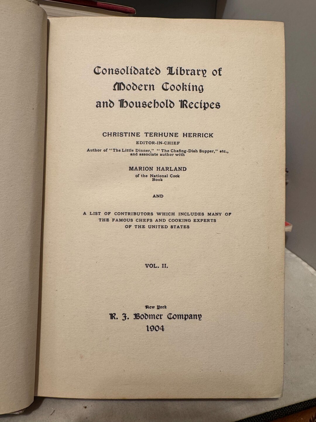 Consolidated Library of Modern Cooking and Household Recipes Vol. II ...
