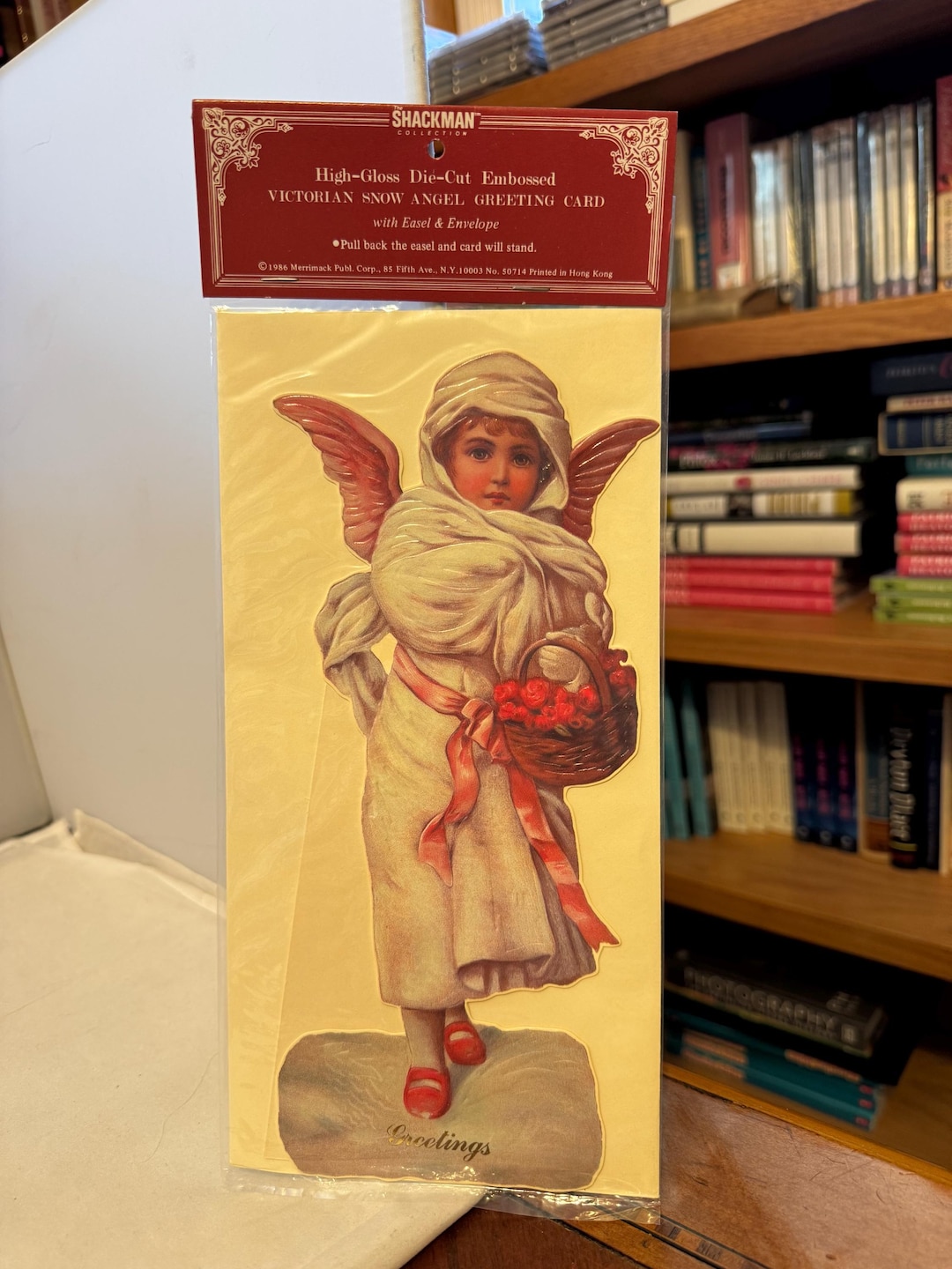 Victorian Snow Angel Greeting Card With Easel & Envelope - 10" Tall - Etsy