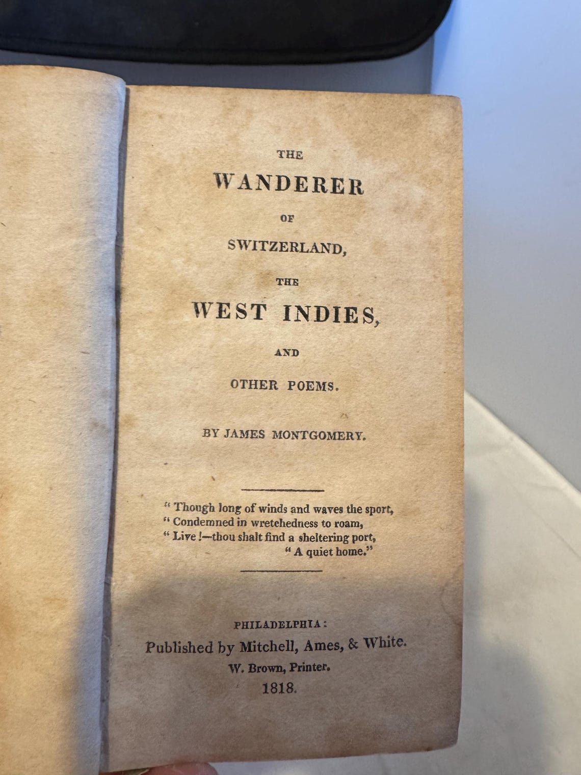 The Wanderer of Switzerland, the West Indies, and Other Poems - James ...