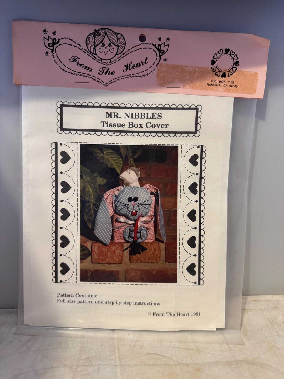 Mr. Nibbles - Tissue Box Cover - Full Size Pattern + Step-by-step ...
