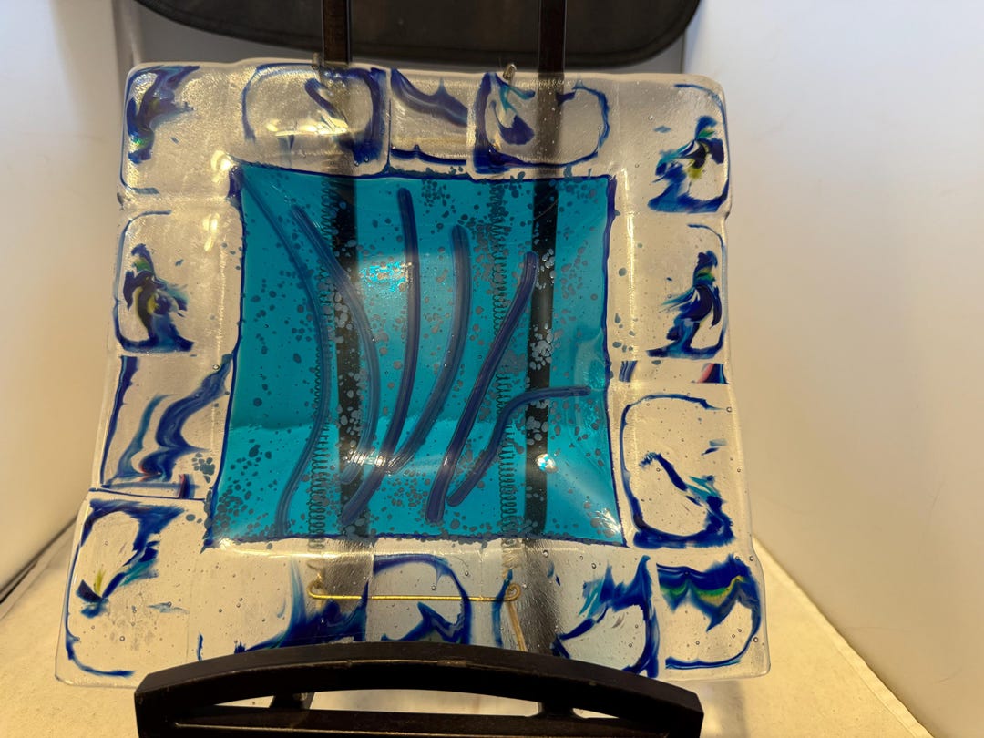 Beautiful Fused Glass Art Home Decor Piece - Etsy
