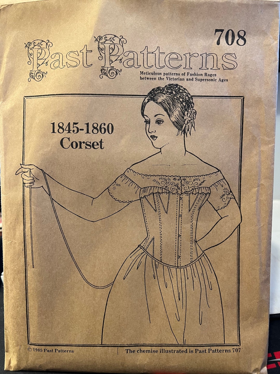 Past Patterns 708 - 1845-1860 Corset - Etsy