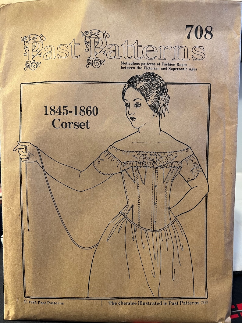 Past Patterns 708 - 1845-1860 Corset - Etsy