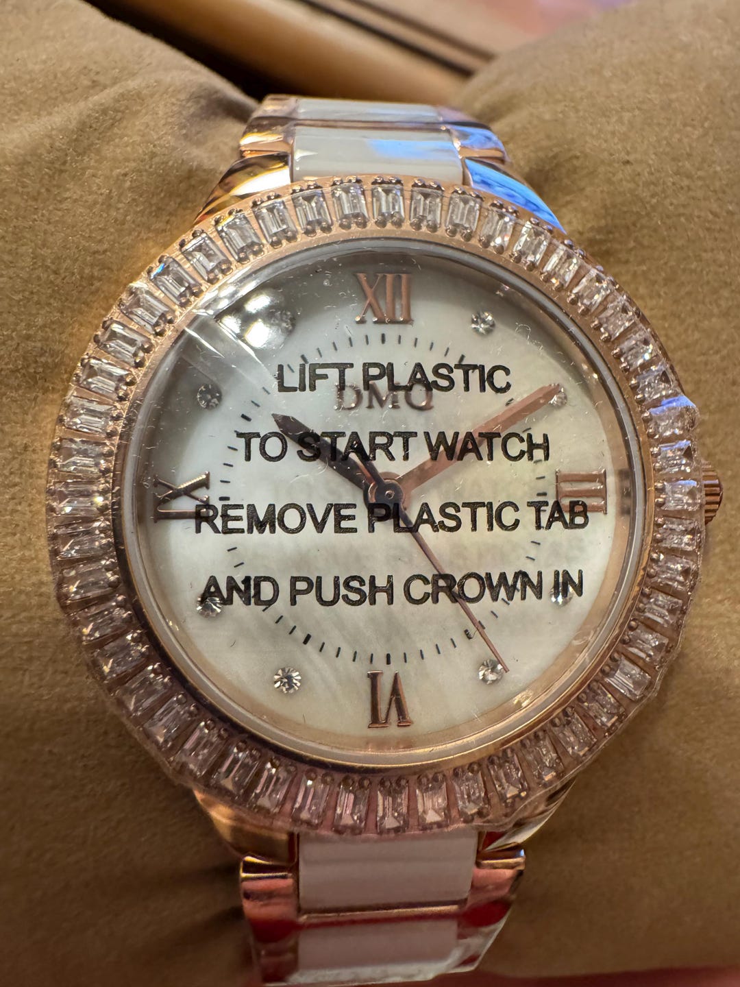 Diamonique Watch - White Ceramic Rose Gold - New - Etsy