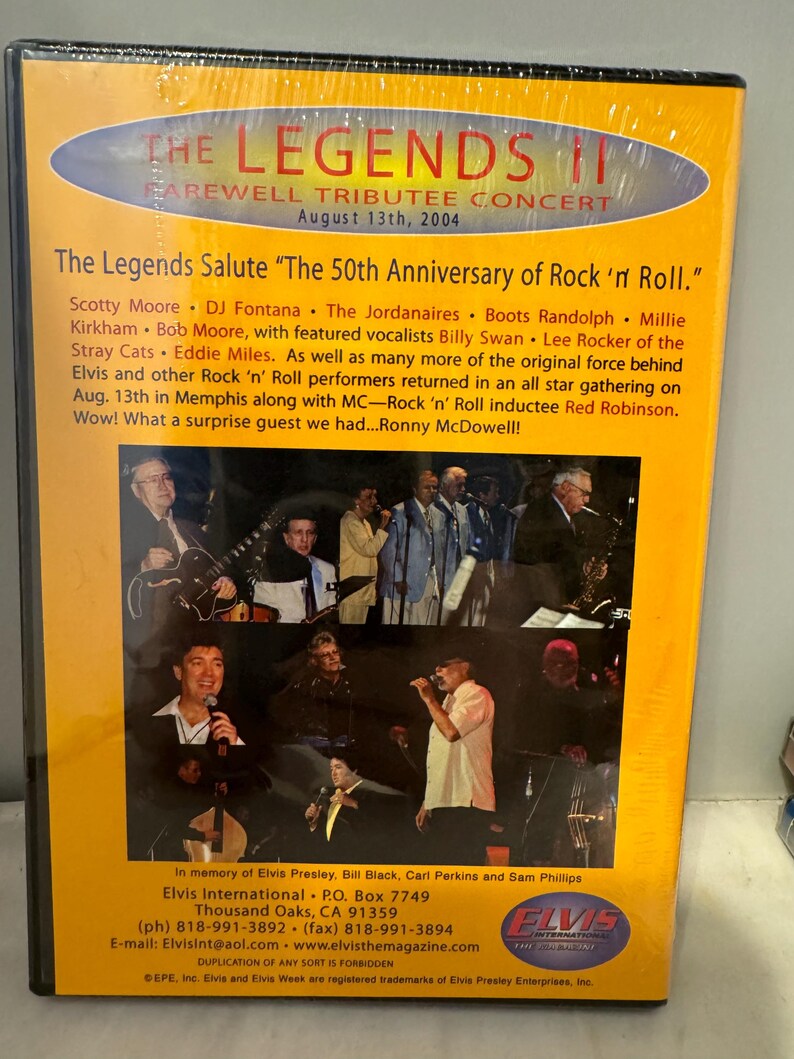 Elvis Presley - the Legends II Farewell Tribute Concert - DVD - Etsy