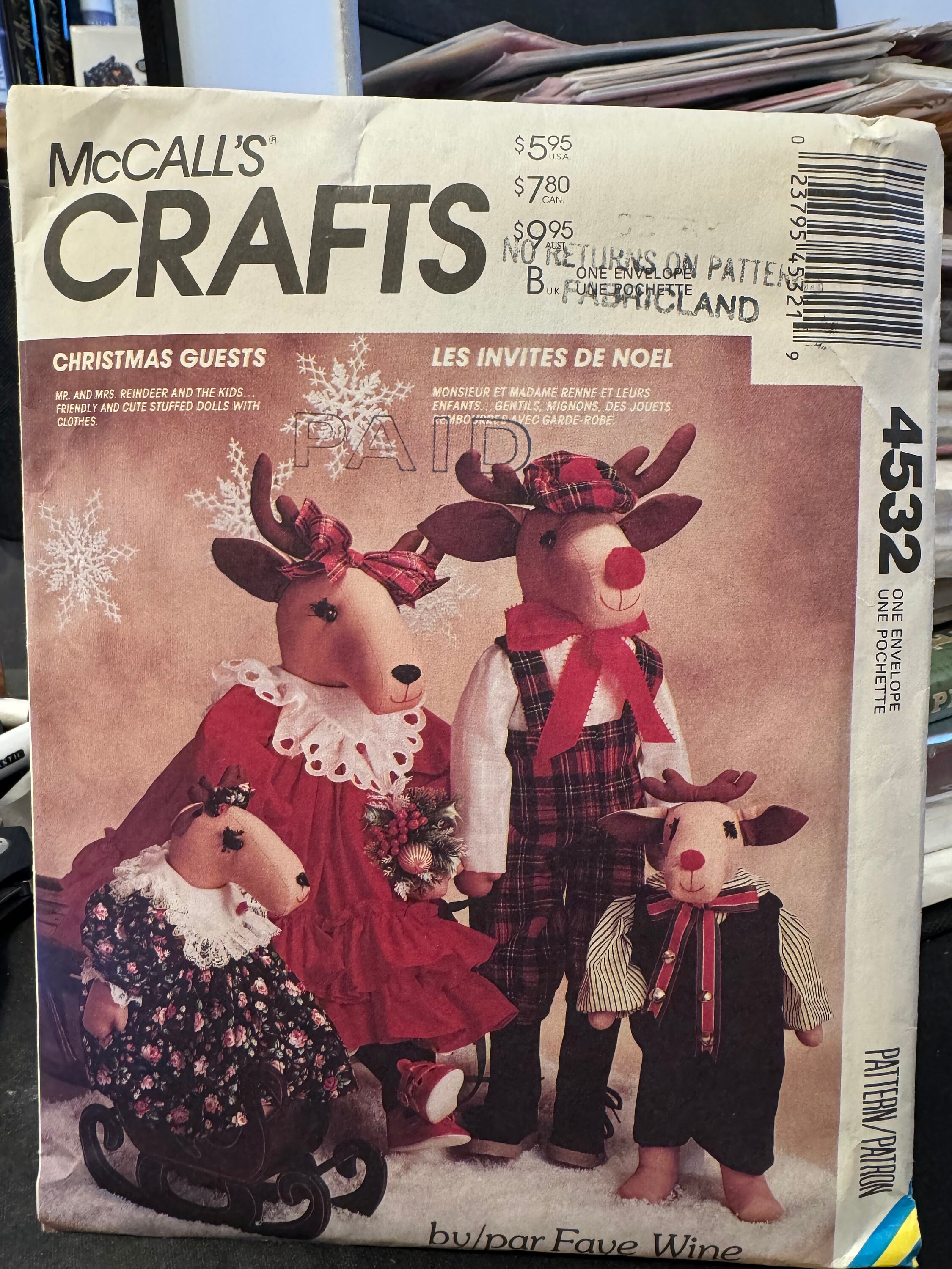 Mccall's Crafts 4532 - by Faye Wine - One Envelope - Etsy
