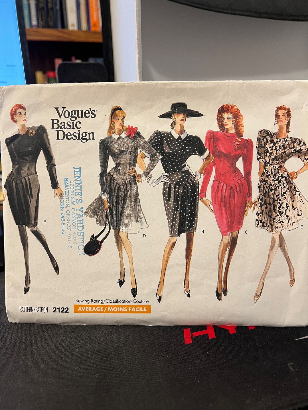 Vogue Basic Design Pattern 2122 Misses' Dress Size 12-14-16 - Etsy