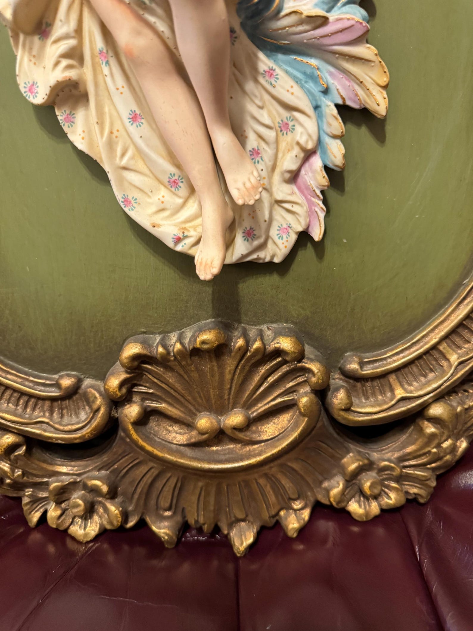 Vintage Large Porcelain Victorian Lovers Relief - Wood Frame - Etsy