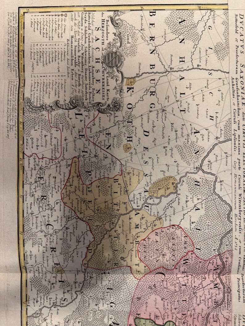 Germany Homann Map 1752 - 2 Parts - Vintage Map - Etsy