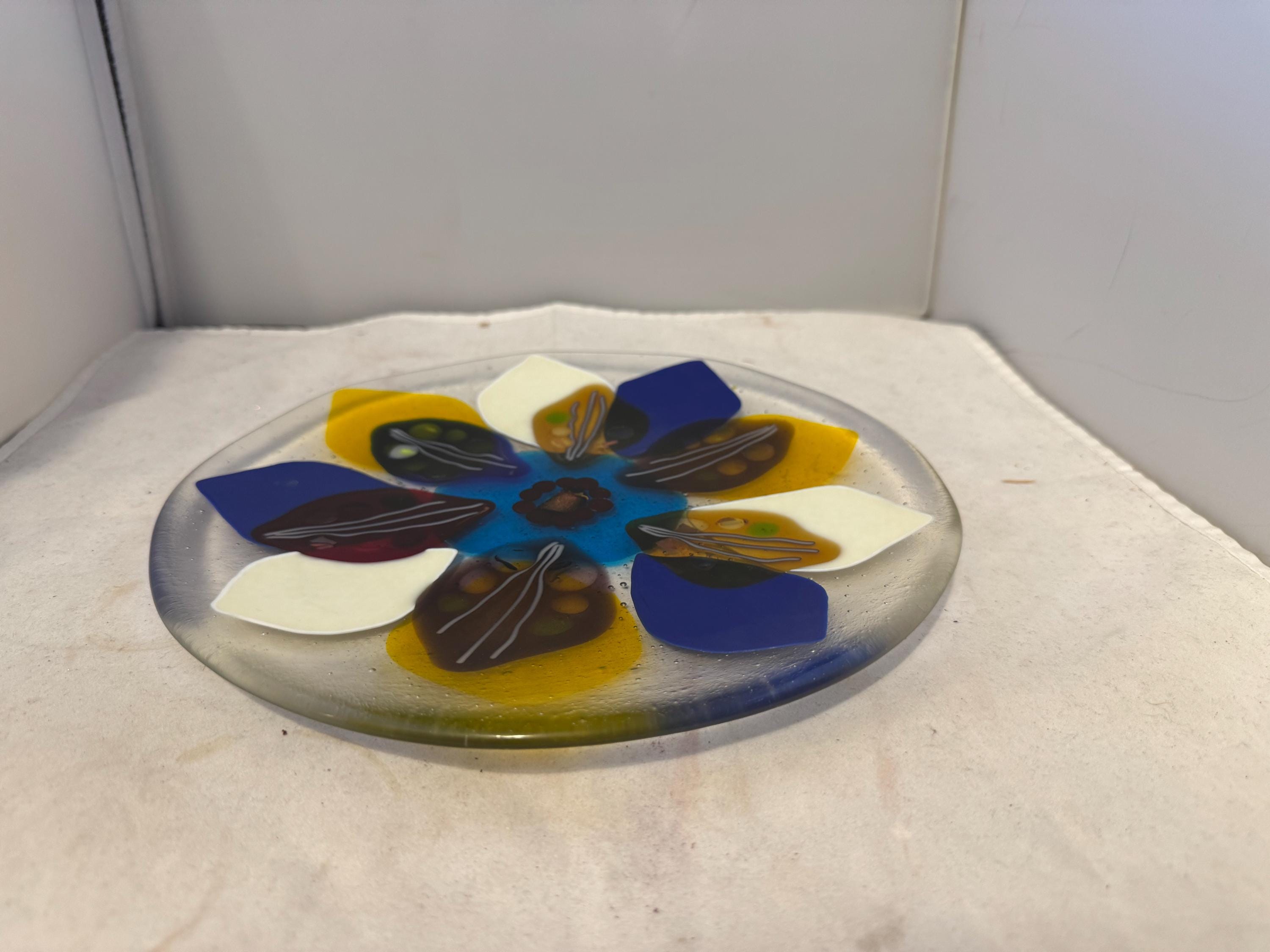 Beautiful Fused Glass Art Home Decor Piece - Etsy