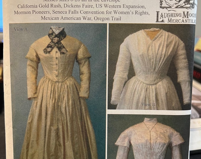 Laughing Moon Mercantile Pattern #114 - Ladies' Round Dresses - 1840's ...