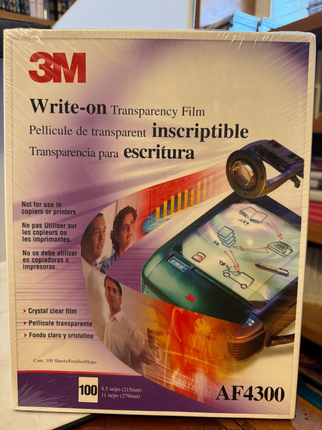 3M Write-on Transparency Film AF4300 - 8.5" X 11" - Cont. 100 Sheets ...