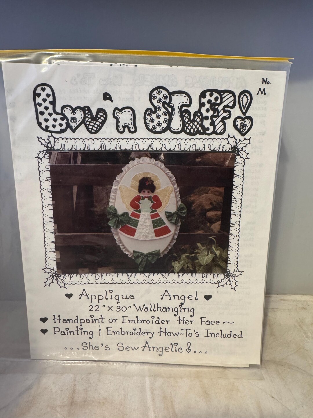 Applique Angel - Luv's Stuff Pattern 1981 - 22" X 30" Wallhanging - Etsy