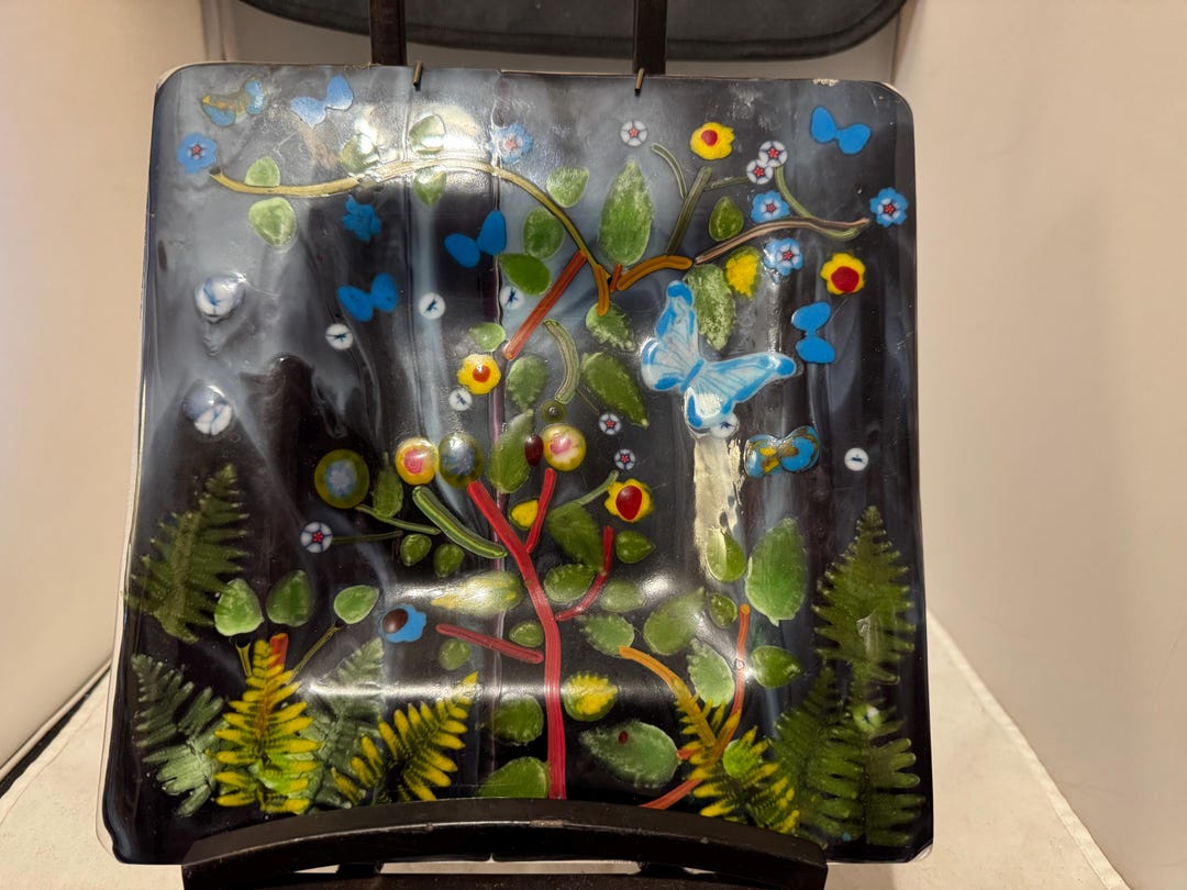 Beautiful Fused Glass Art Home Decor Piece - Etsy
