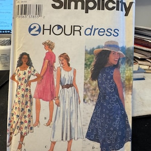 Simplicity Pattern 9504 - 2 Hour Dress - Misses' Dress - Size AA XS,S,M ...
