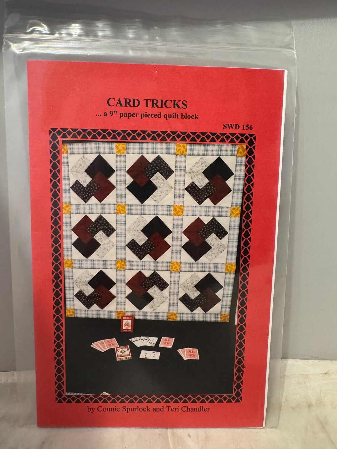 Card Tricks A 9" Paper Pieced Quilt Block Pattern - Uncut - Etsy