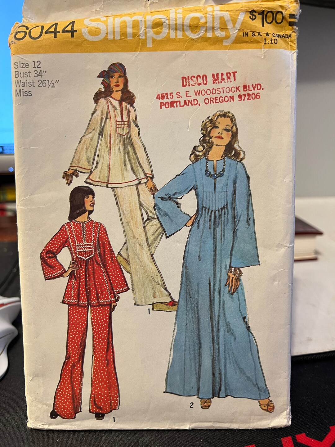Simplicity Patterns 6044 - Misses' Caftan in Two Lengths and Pants ...