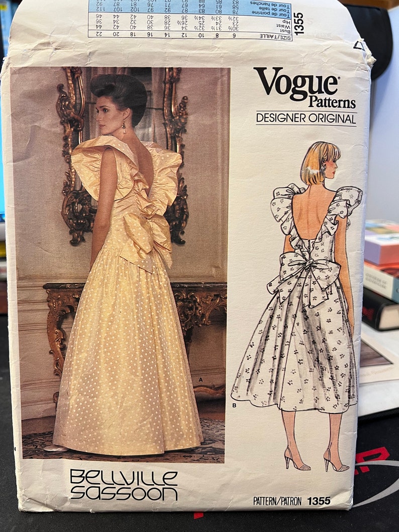 Vogue Patterns 1355 - Designer Original Bellville Sassoon - Misses ...