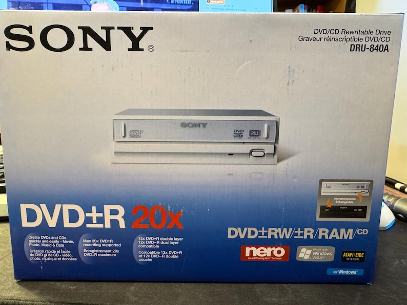 Sony DRU-840A DVD+R 20X Dvd/cd Rewritable Drive W/instructions - Etsy