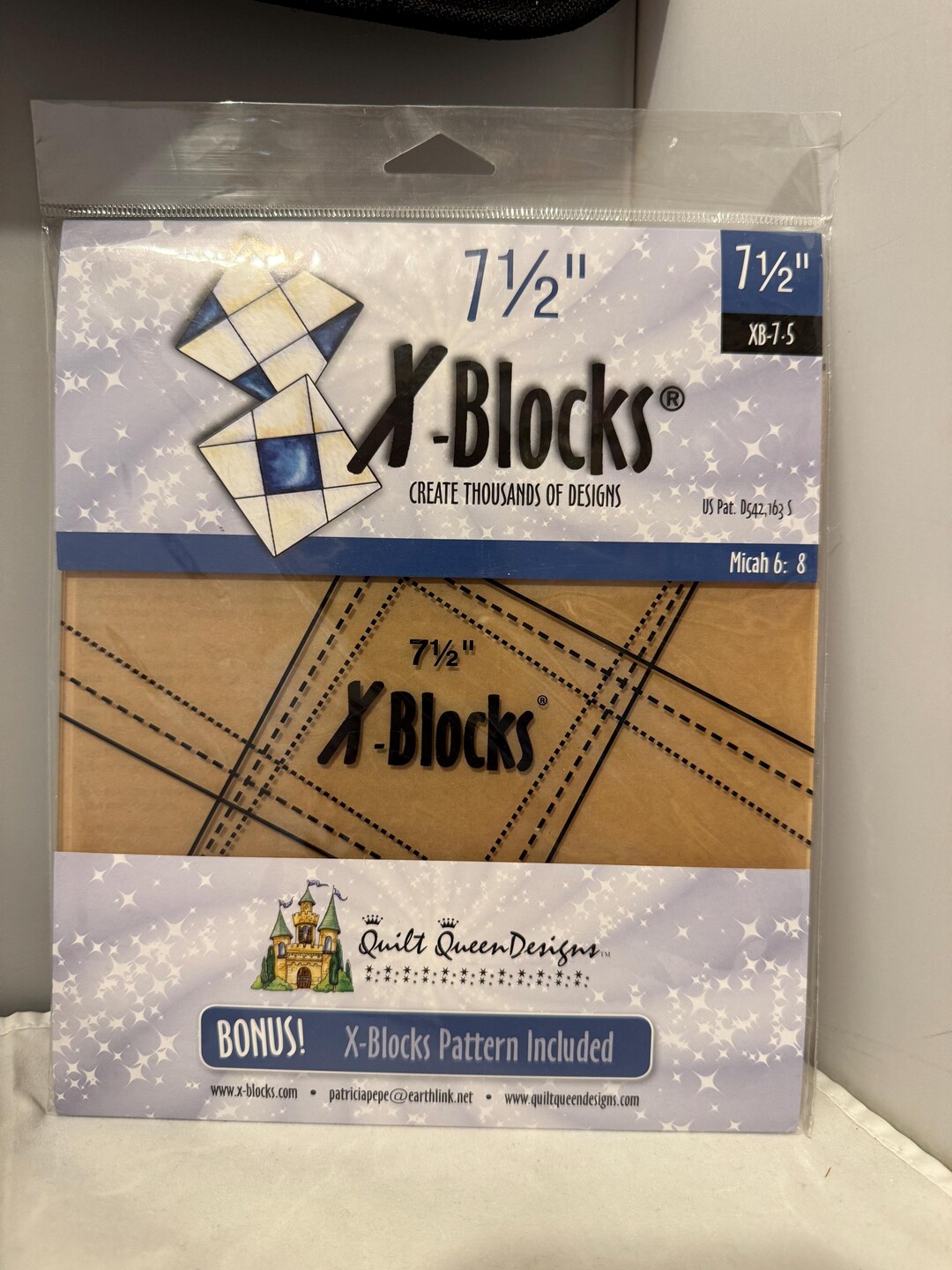 7 1/2" X-blocks Template - Etsy
