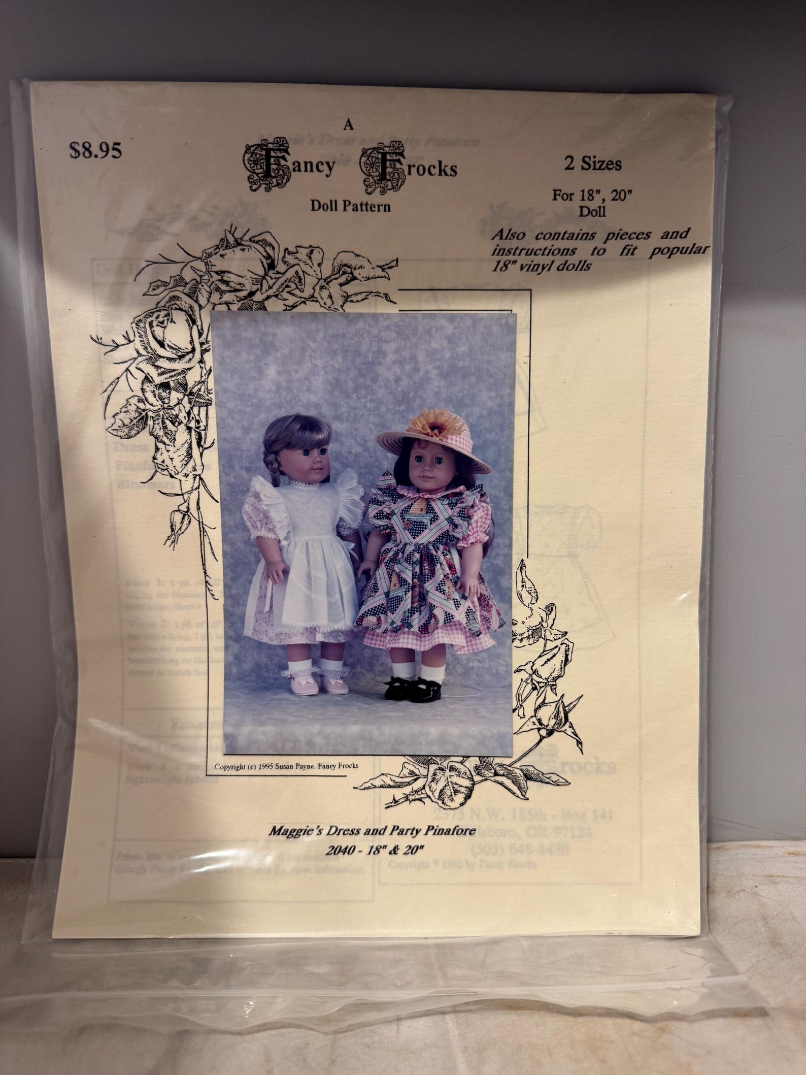 Fancy Frocks Doll Pattern for 18", 20" Doll - Maggie's Dress and Party ...
