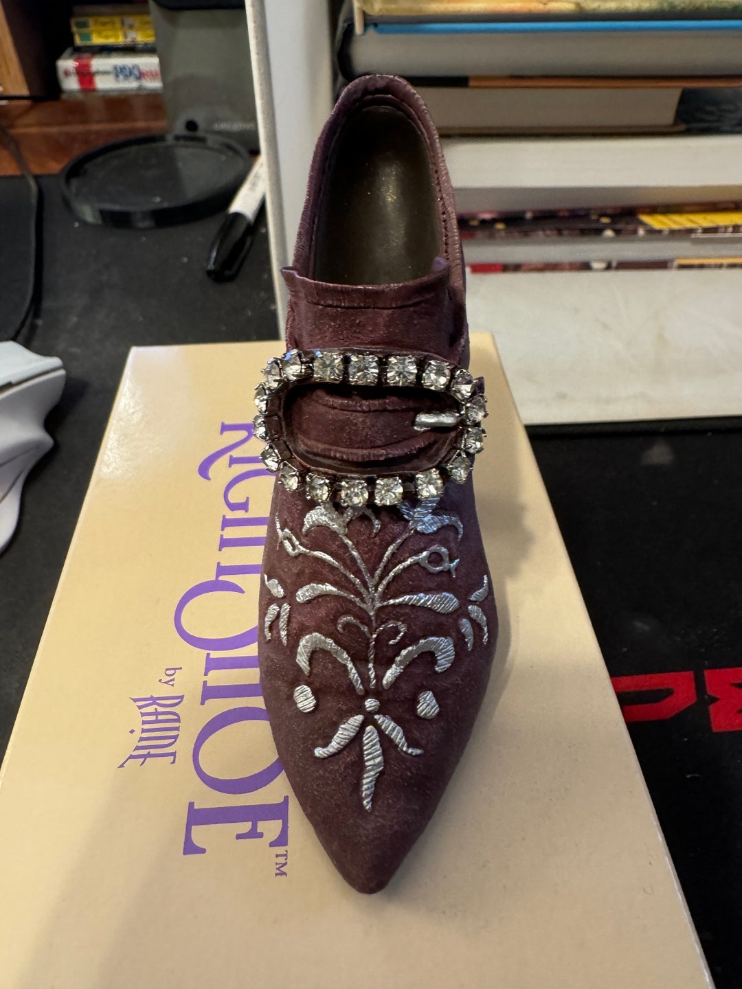 Just the Right Shoe, Collectible Miniature Shoe by Raine - Bordeaux - Etsy