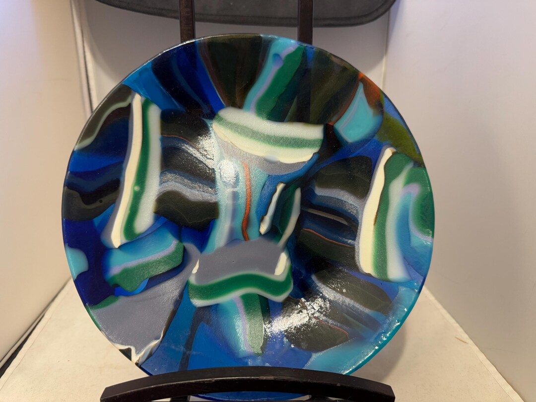 Beautiful Fused Glass Art Home Decor Piece - Etsy