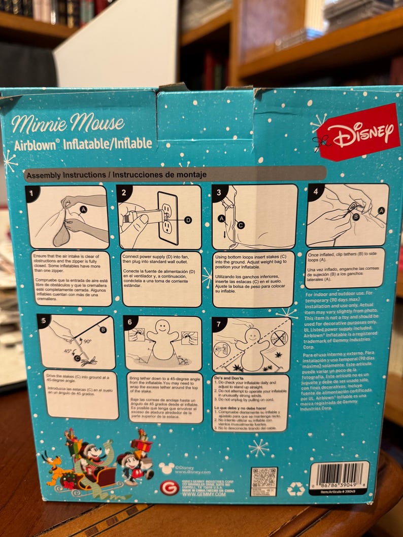 Minnie Mouse Airblown Inflatable - Open Box - 3.5 FT Tall - Etsy