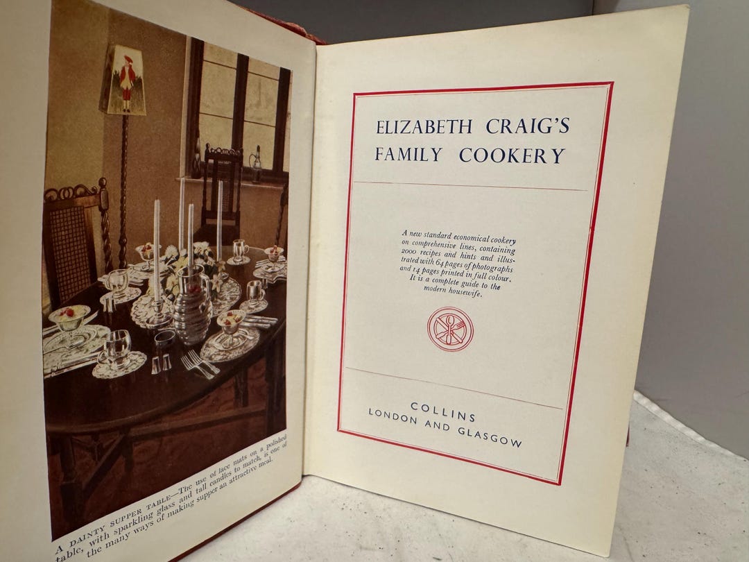 Elizabeth Craig's Family Cookery - Vintage / Used - Etsy