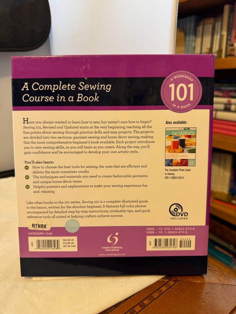 Sewing 101 - Revised and Updated - DVD Included - New - Etsy