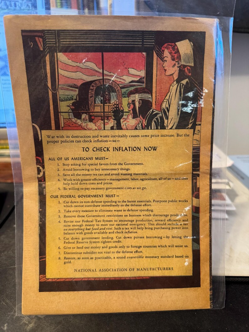 1951 Comic - Inflation is Your Fight - Very Rare - Used - Etsy