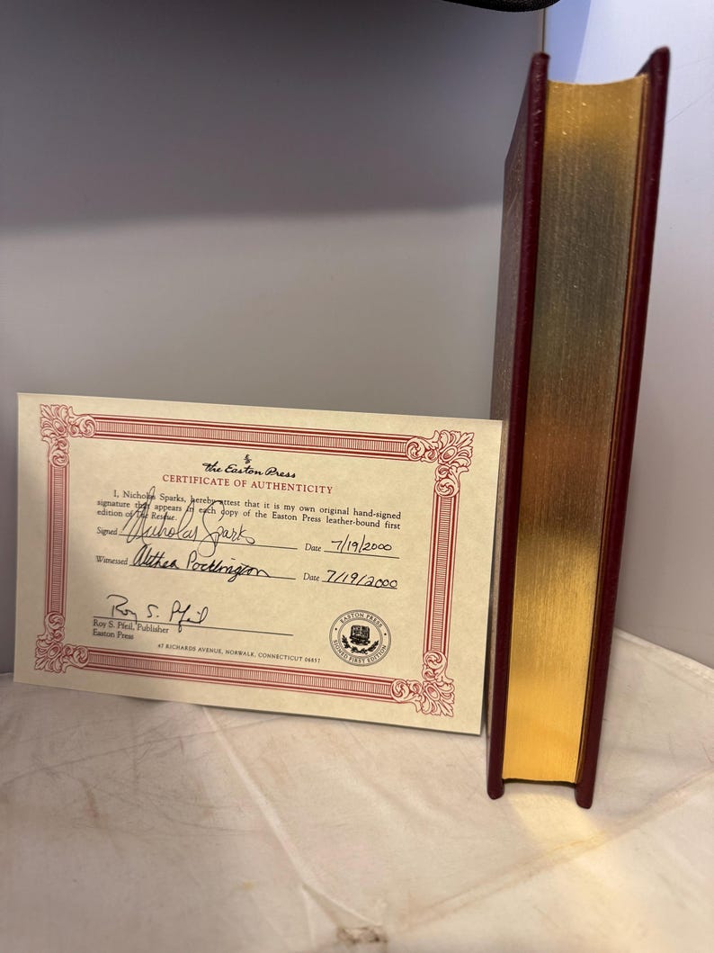 The Rescue - Nicholas Sparks - Easton Press Signed First Edition With ...