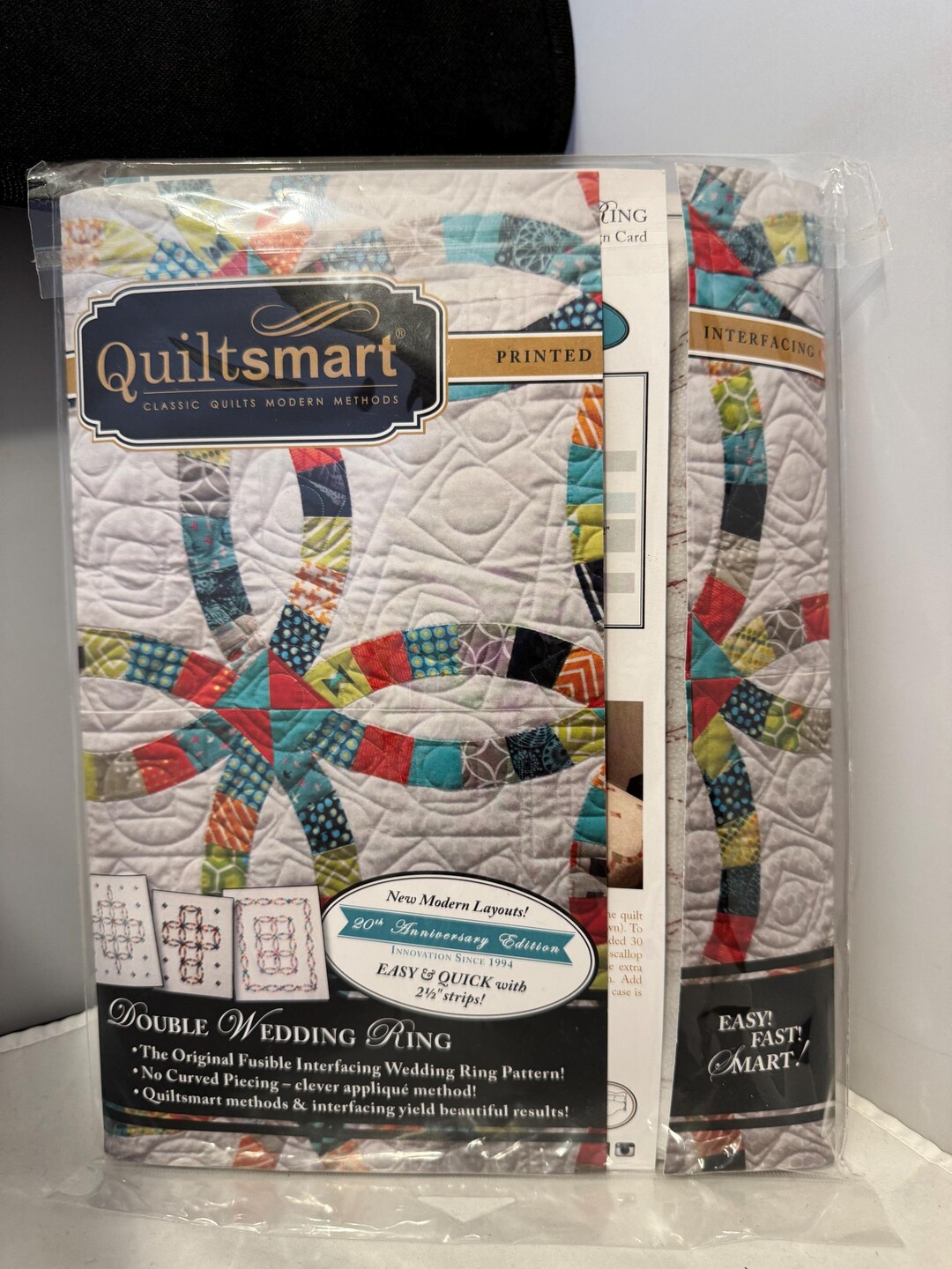 Double Wedding Ring Classic Pack, Quiltsmart QS 20012 Printed Fusible ...