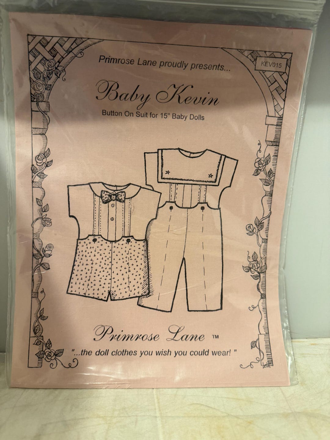 Primrose Lane Patterns - Baby Kevin Button on Suit for 15" Baby Dolls ...