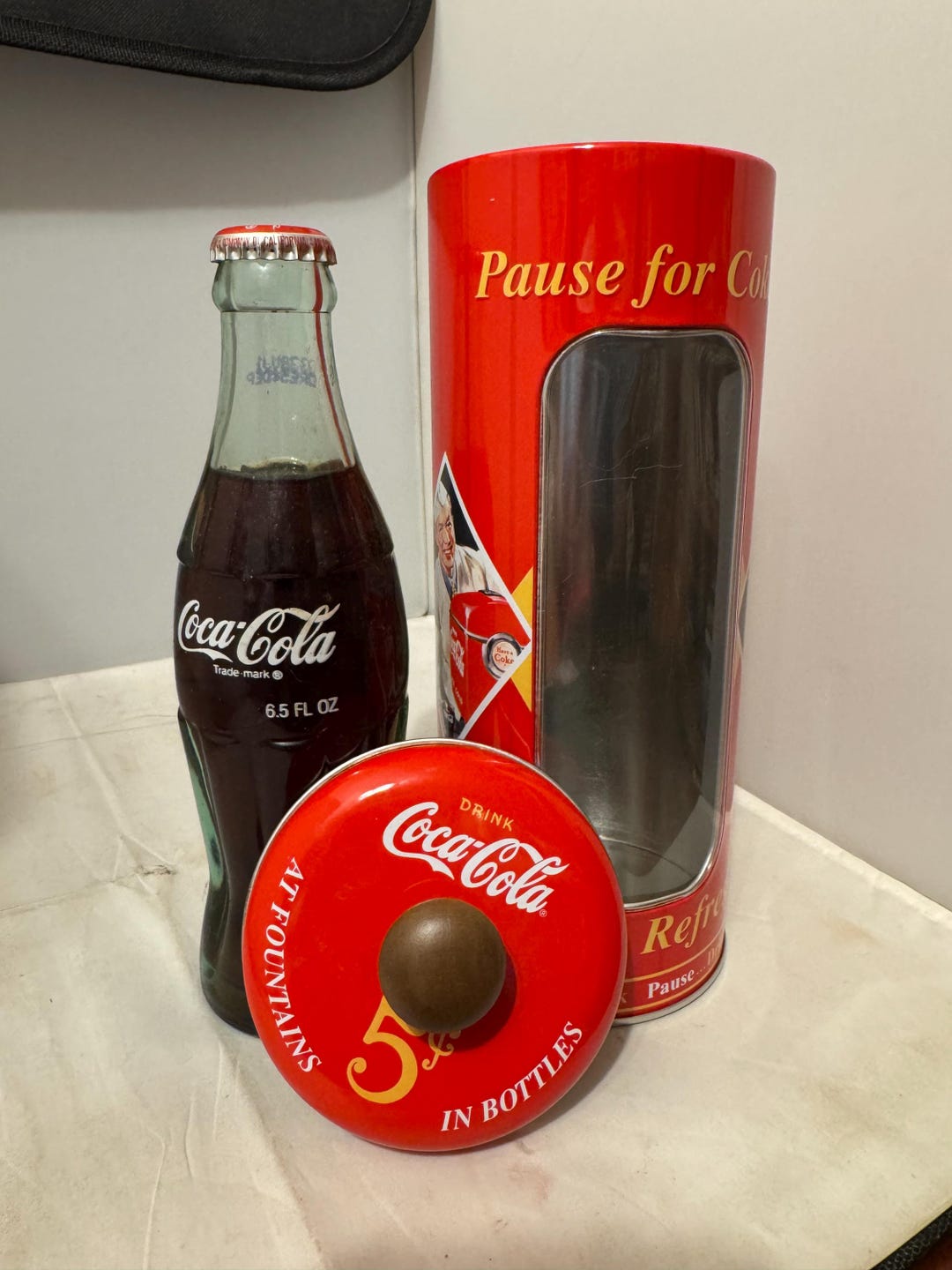 Coca-cola Metal Tin Straw Holder W/window - Etsy