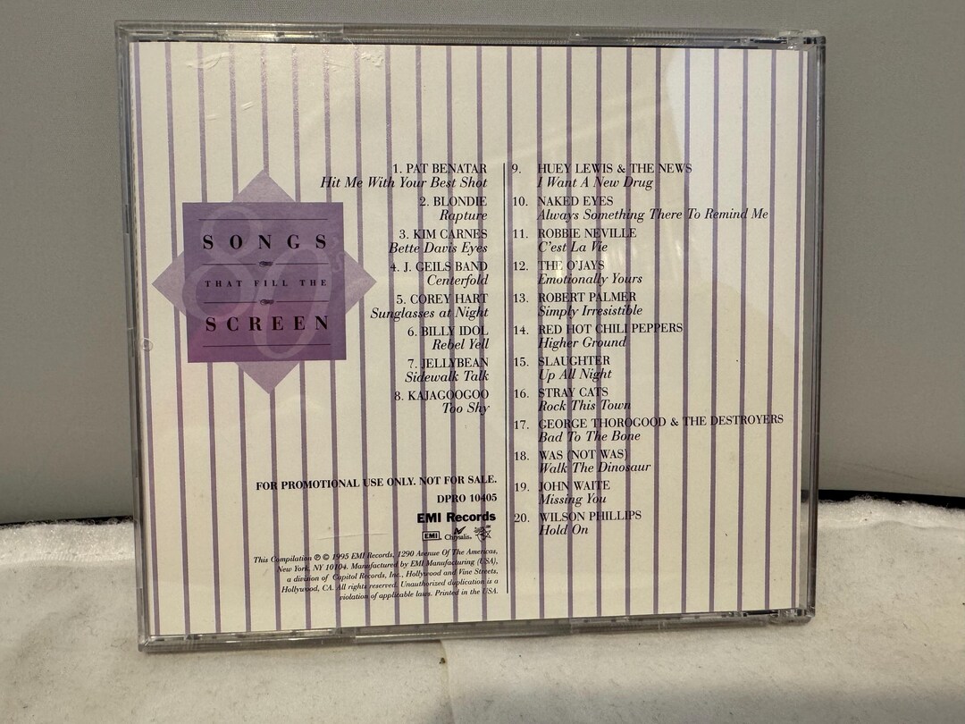 1995 EMI Records - Songs That Fill the Screen - Promotional CD - Used ...